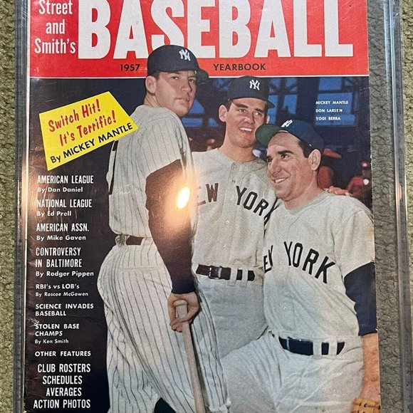 Other | 1957 New York Yankees Yearbook Mickey Mantle Berra Don Larsen ...
